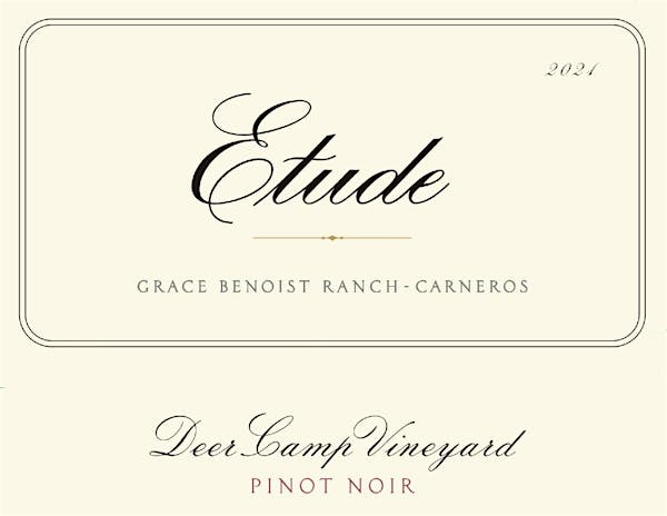 Etude Pinot Noir Carneros Deer Camp Vineyard Grace Benoist Ranch 2021 ...